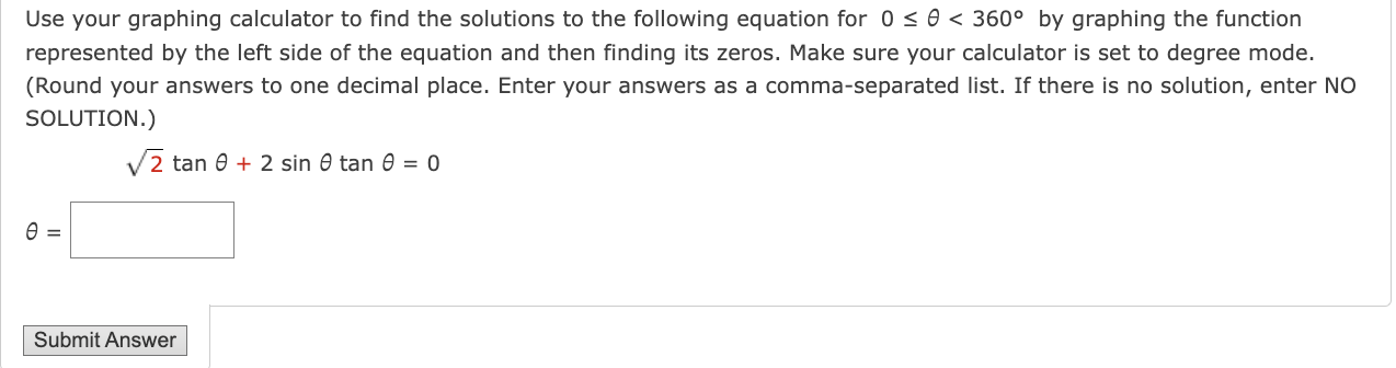 Solved Use your graphing calculator to find the solutions to | Chegg.com