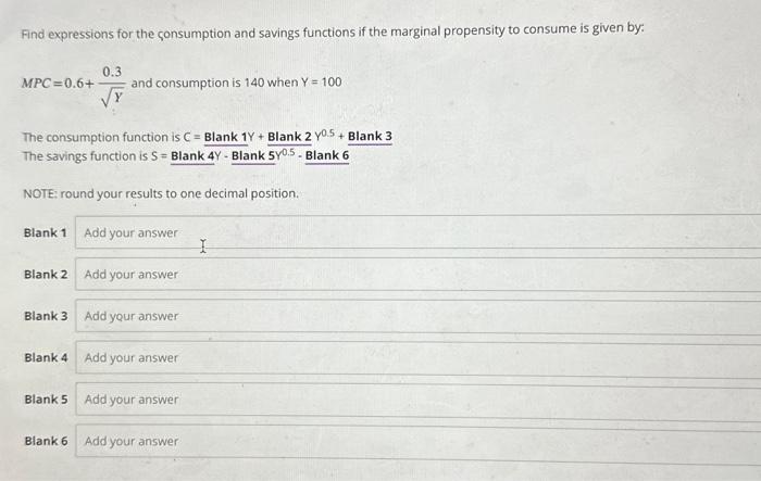 Solved Find expressions for the consumption and savings | Chegg.com