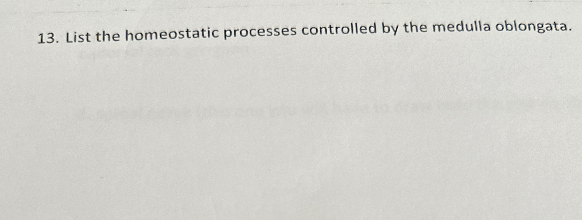 Solved List the homeostatic processes controlled by the | Chegg.com
