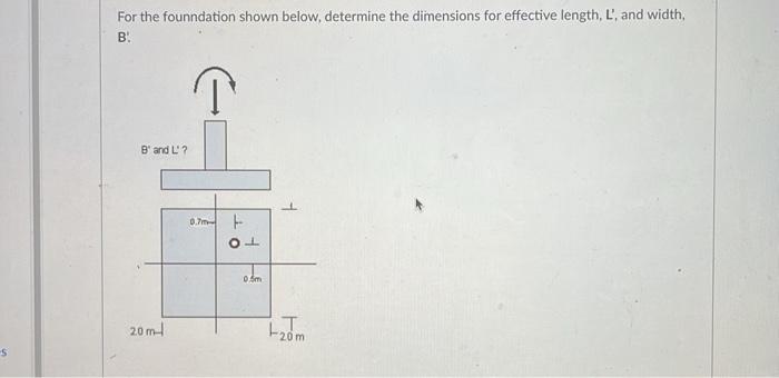 Solved For the foundation shown below, determine the | Chegg.com