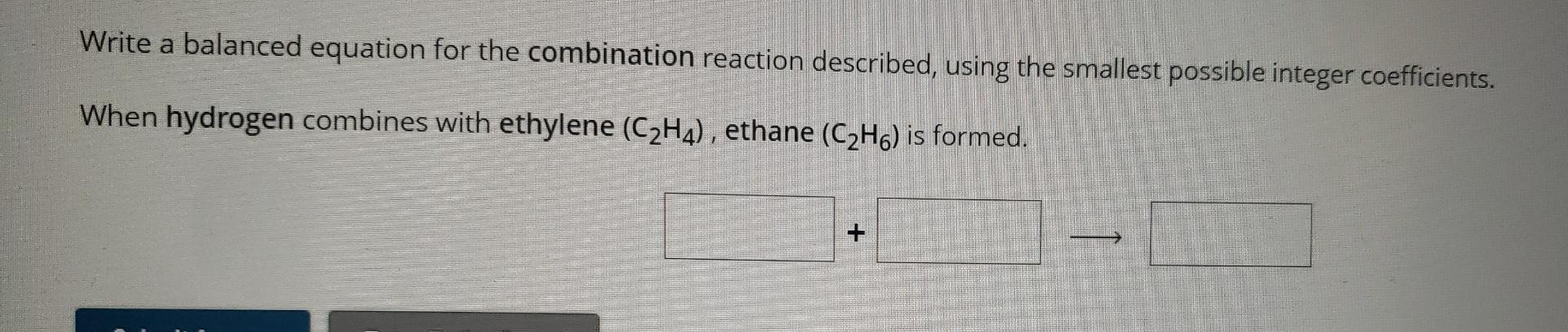 Solved Write A Balanced Equation For The Combination