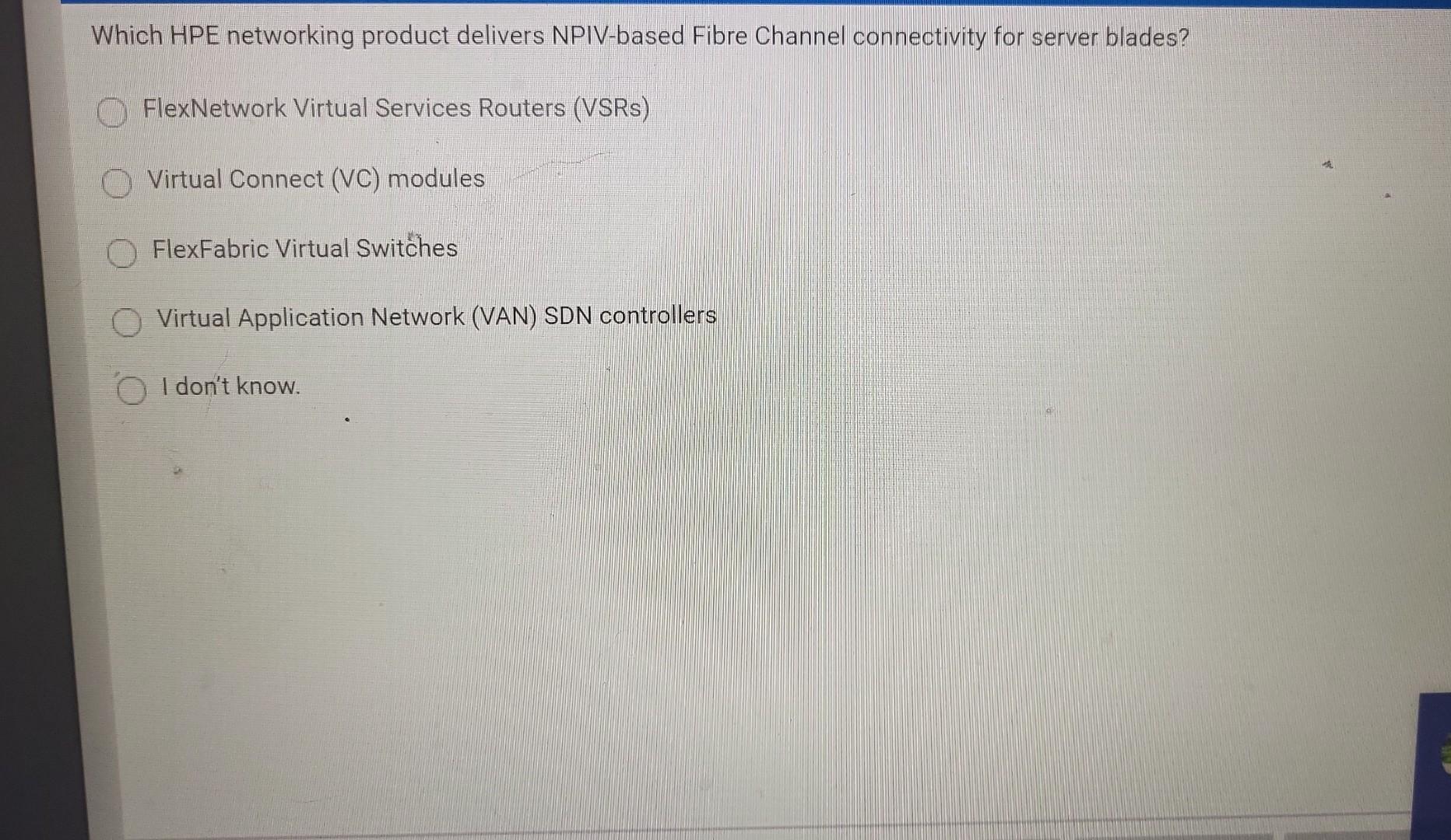 Solved Which HPE networking product delivers NPIV-based | Chegg.com