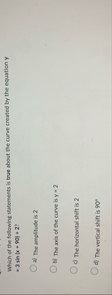 Solved Which of the following statements is true about the | Chegg.com