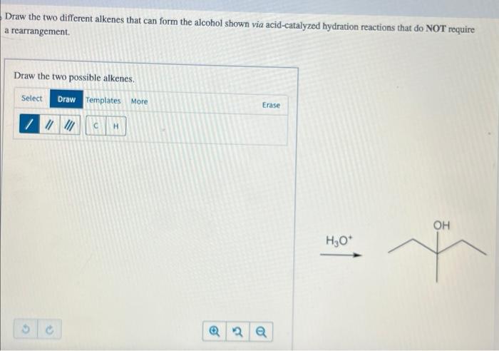 Solved Draw the two different alkenes that can form the | Chegg.com