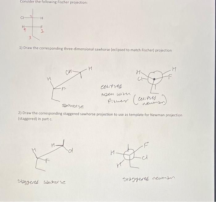 Solved Consider the following Fischer projection: 1) Draw | Chegg.com