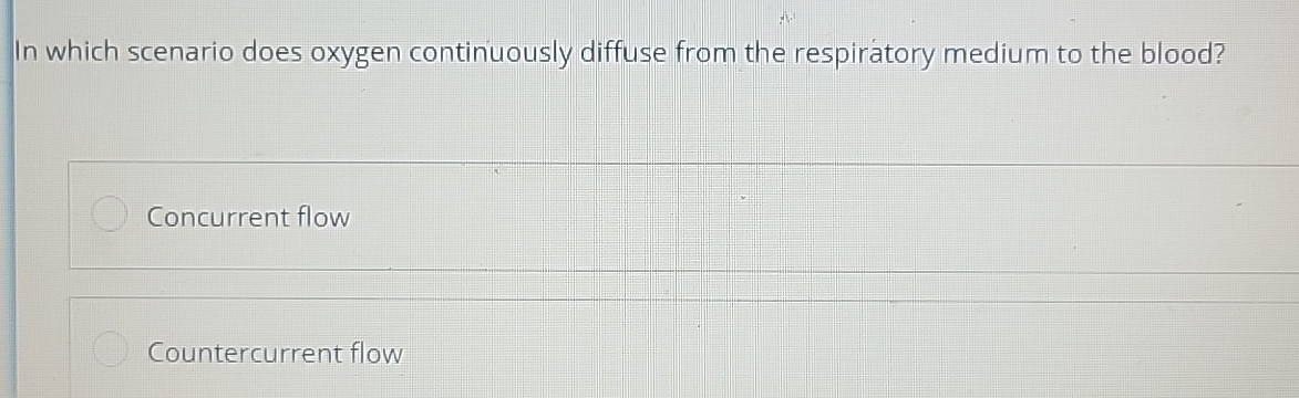 Solved In which scenario does oxygen continuously diffuse | Chegg.com