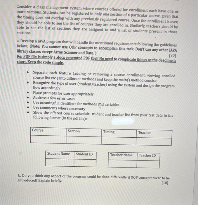 Solved CSE 215 Assignment-1 Sec: 5 Faculty: SvA Marks: 100 | Chegg.com