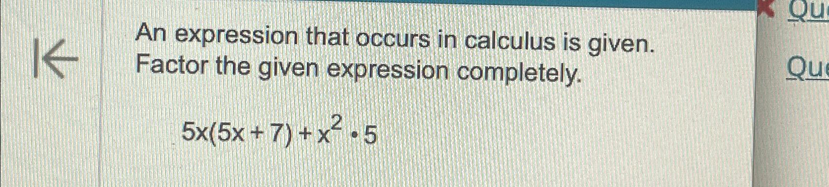 Solved An expression that occurs in calculus is given. | Chegg.com