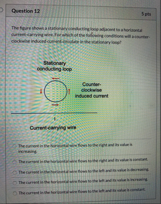 Solved Question 12 5 pts The figure shows a stationary | Chegg.com
