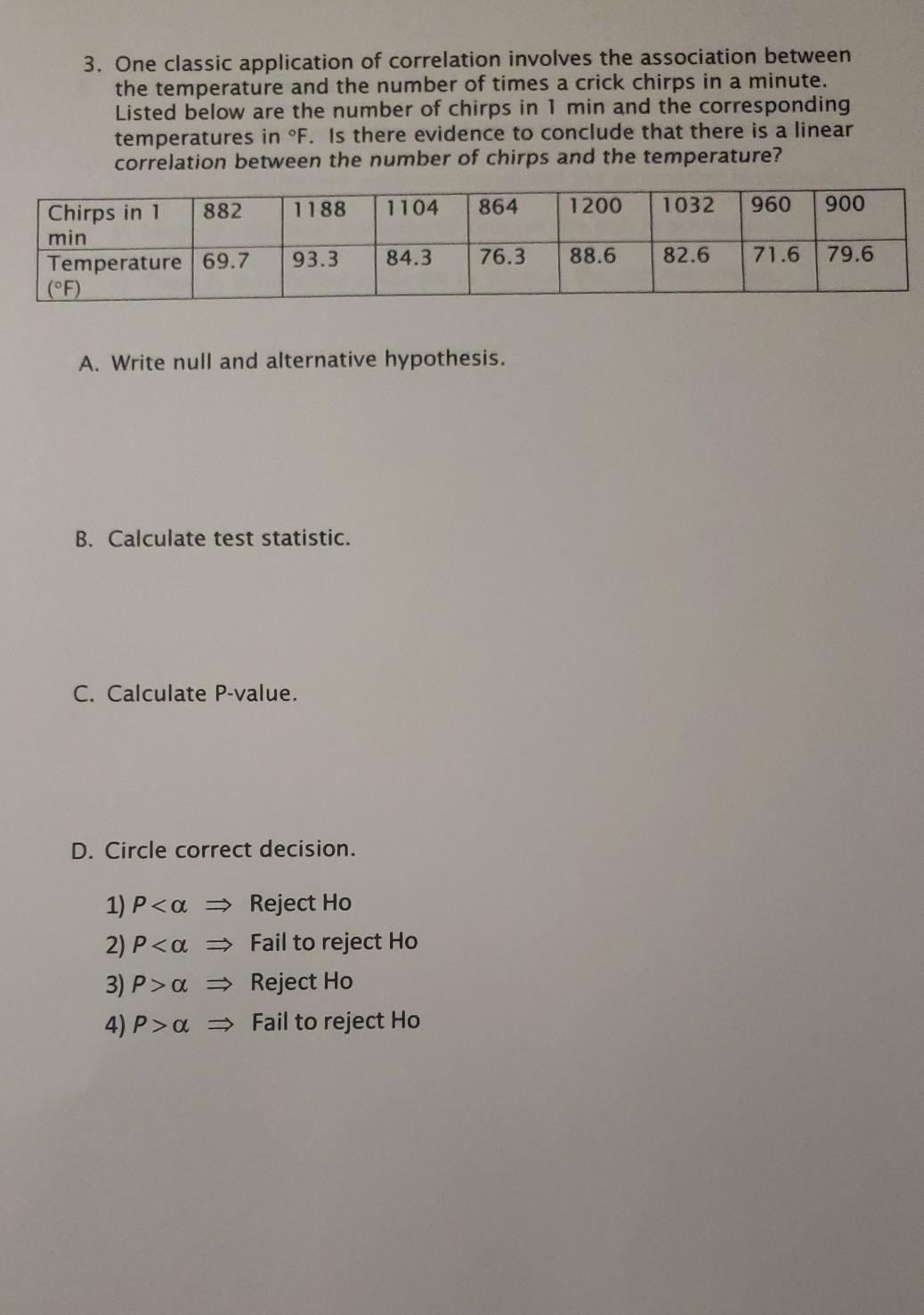 Solved 3. One classic application of correlation involves | Chegg.com