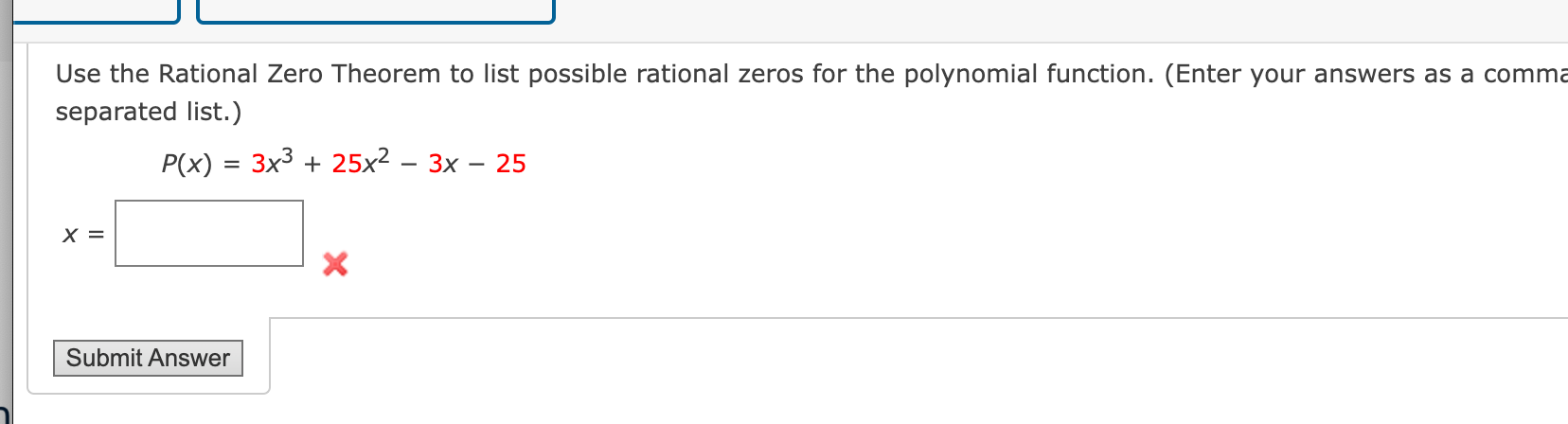 Solved Use the Rational Zero Theorem to list possible | Chegg.com