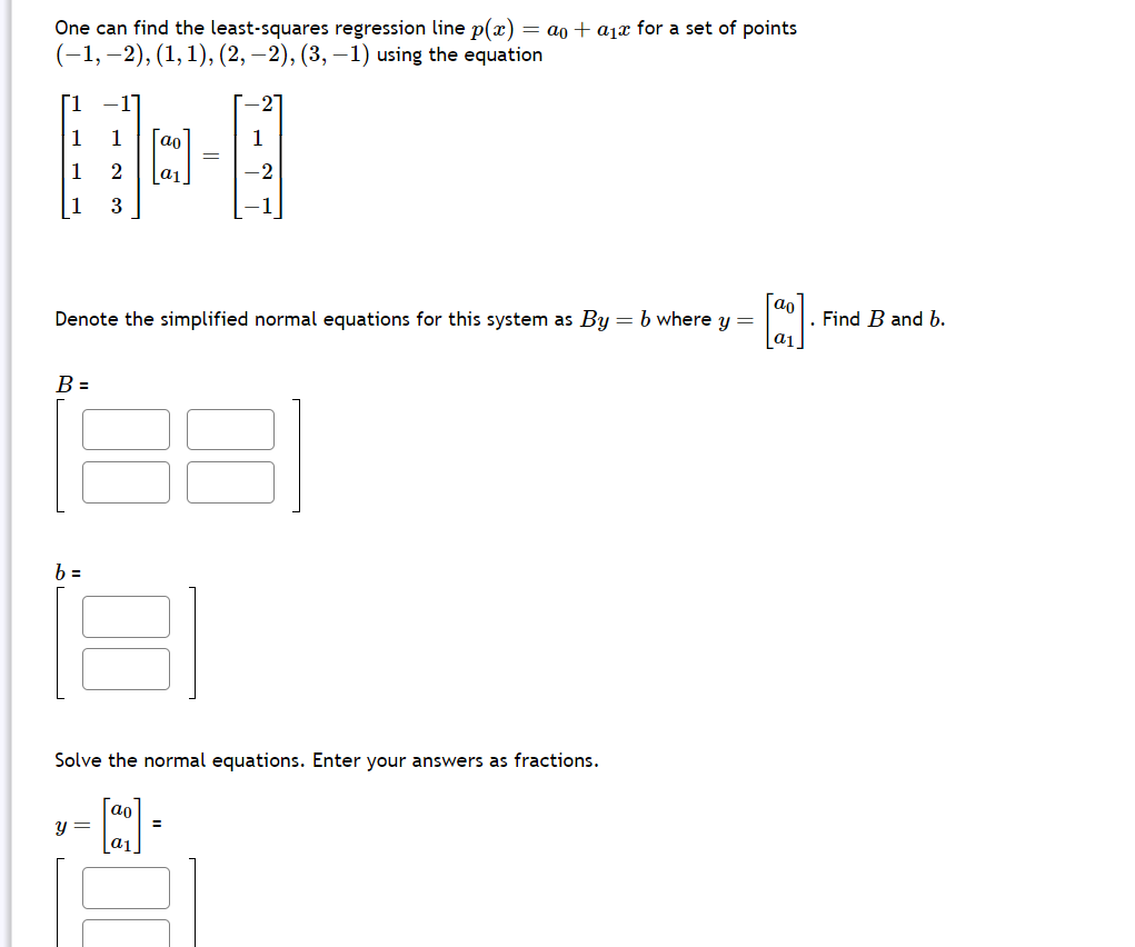 Solved One can find the least-squares regression line | Chegg.com