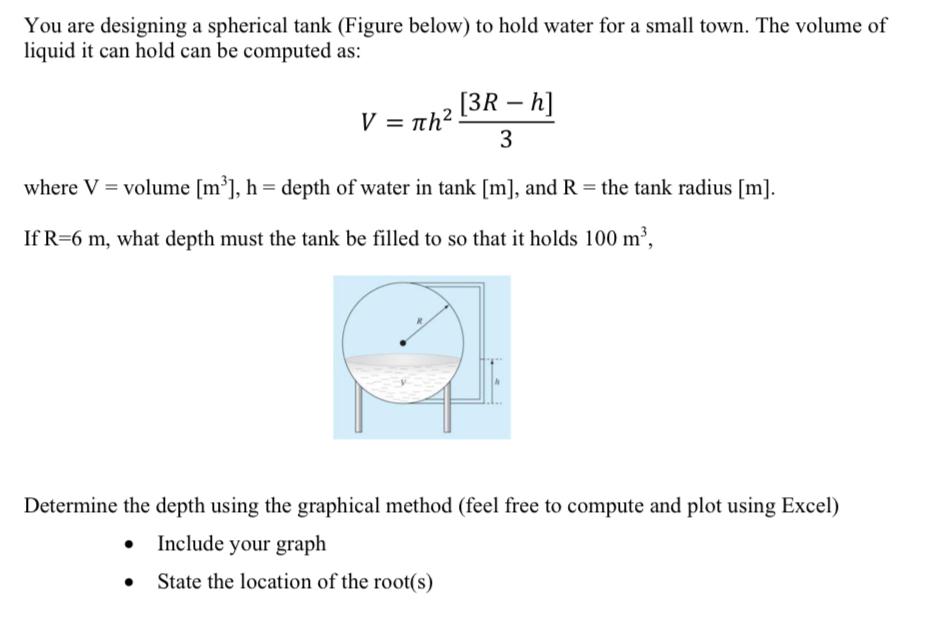 Solved You are designing a spherical tank (Figure below) ﻿to | Chegg.com