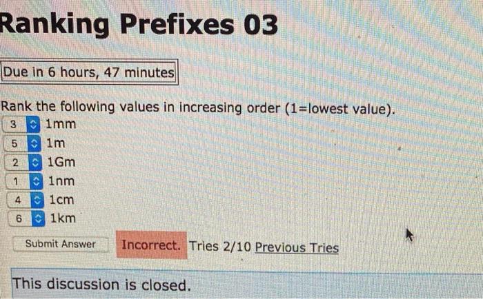 Solved Ranking Prefixes 03 Due in 6 hours, 47 minutes Rank | Chegg.com