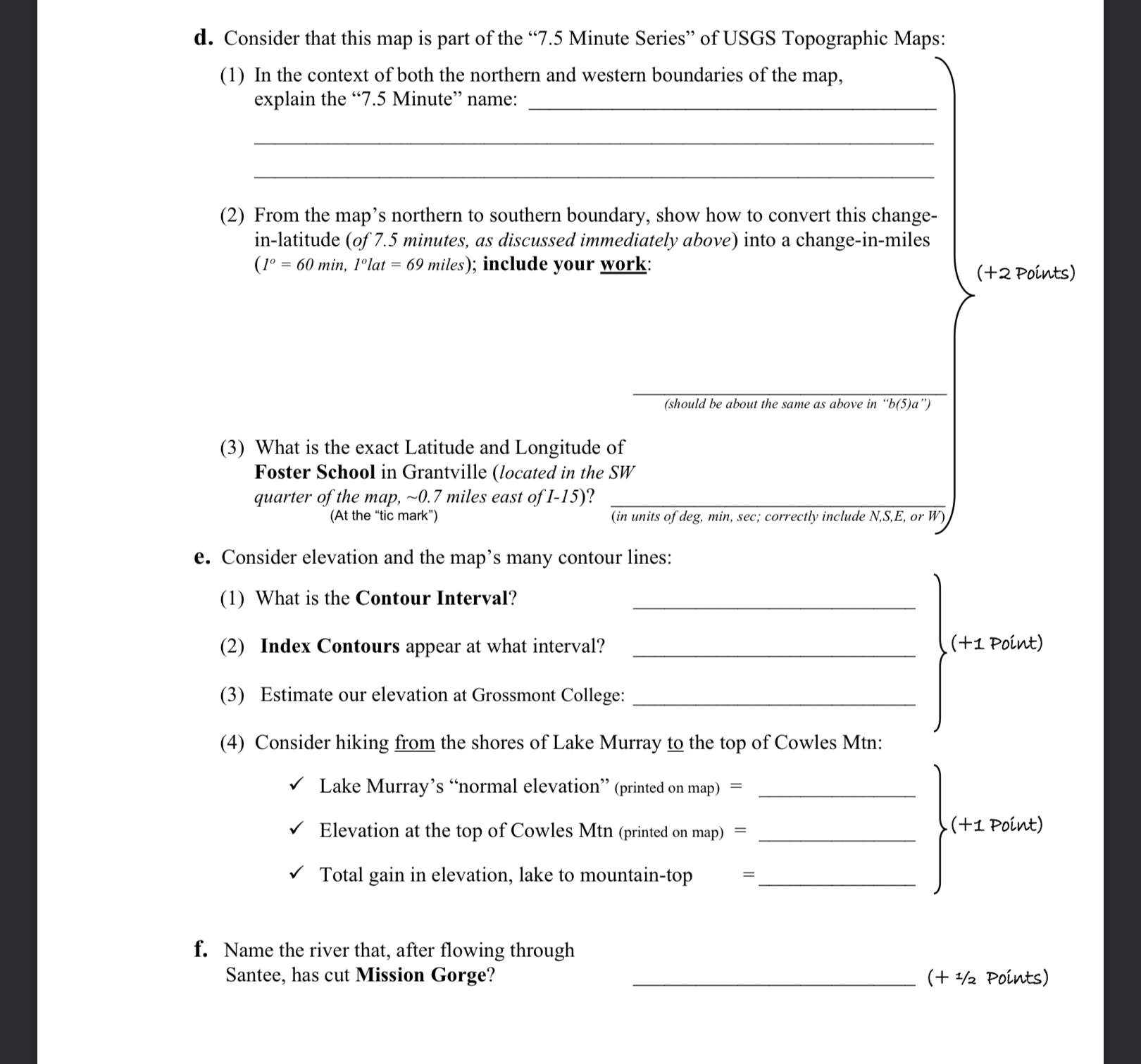 Solved d. ﻿Consider that this map is part of the "7.5 | Chegg.com