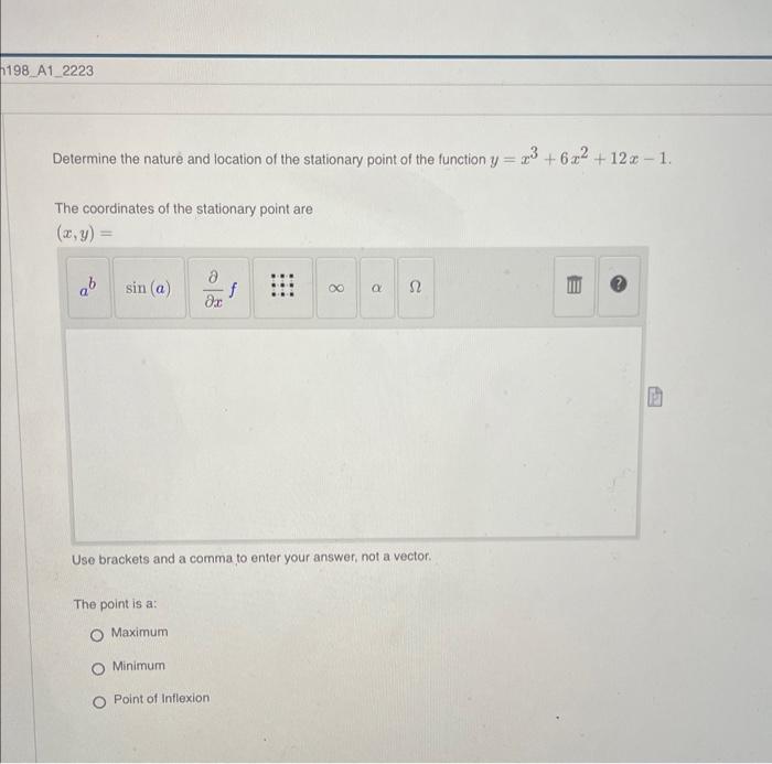 Solved Determine the nature and location of the stationary | Chegg.com
