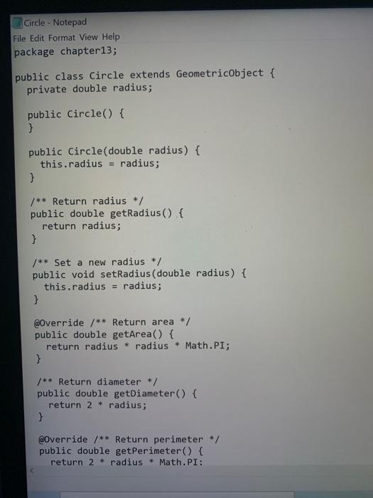 Solved Question 02 (15 points) Design an interface named | Chegg.com