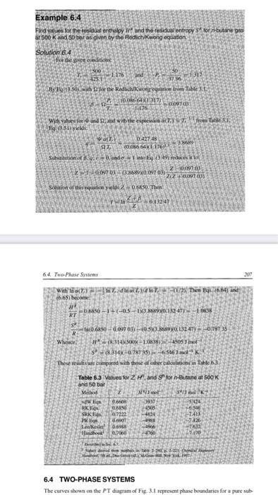 Find values for the residual enthalpy HR and the | Chegg.com
