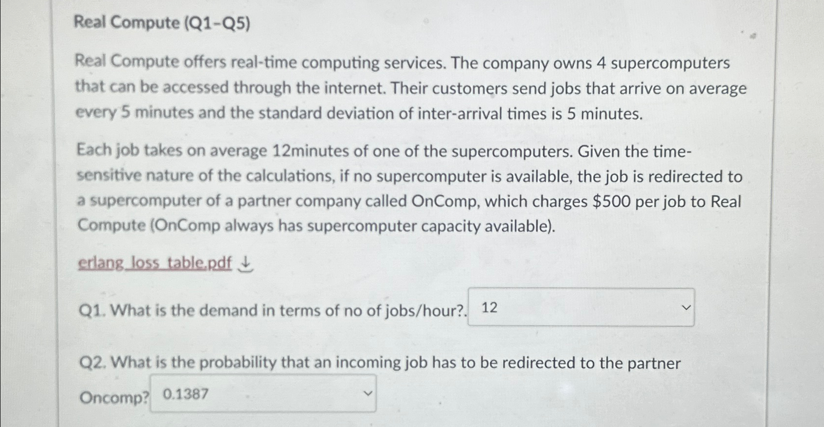 Solved Real Compute (Q1-Q5)Real Compute offers real-time | Chegg.com