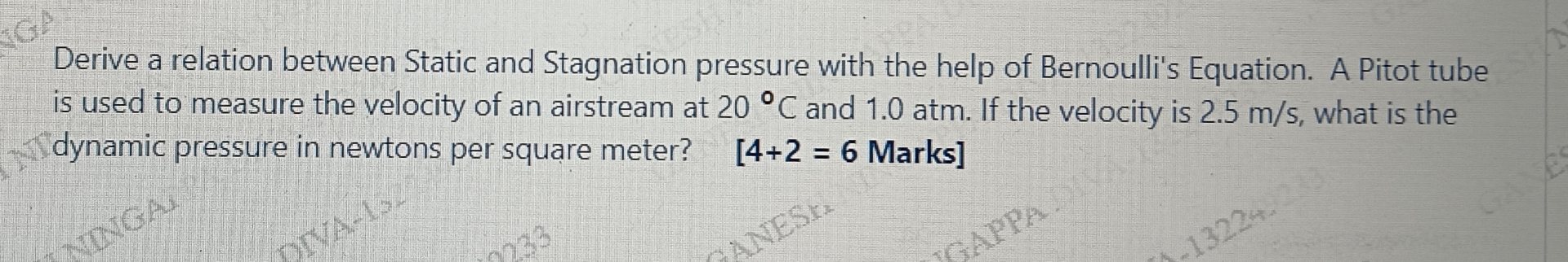 Solved Derive a relation between Static and Stagnation | Chegg.com