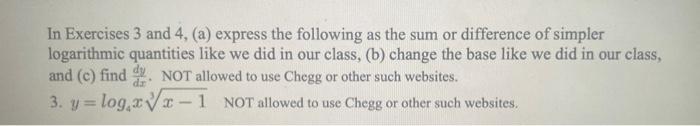 Solved In Exercises 3 and 4, (a) express the following as | Chegg.com
