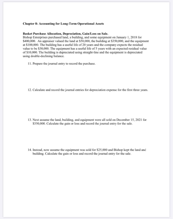 Solved Chapter 8: Accounting for Long-Term Operational | Chegg.com