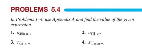 Solved PROBLEMS 5.4In Problems 1-4, ﻿use Appendix A and find | Chegg.com