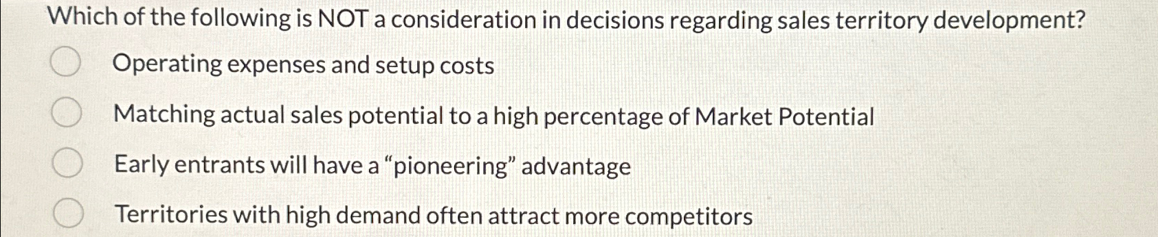 Solved Which of the following is NOT a consideration in | Chegg.com