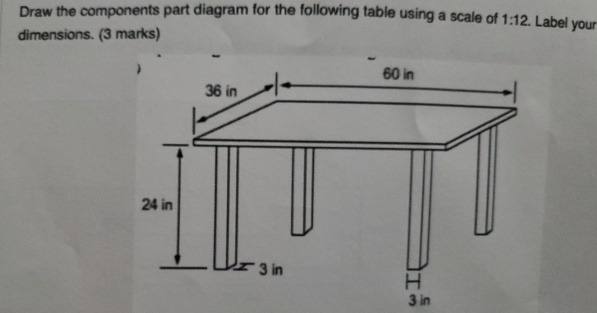 Solved Draw the components part diagram for the following | Chegg.com