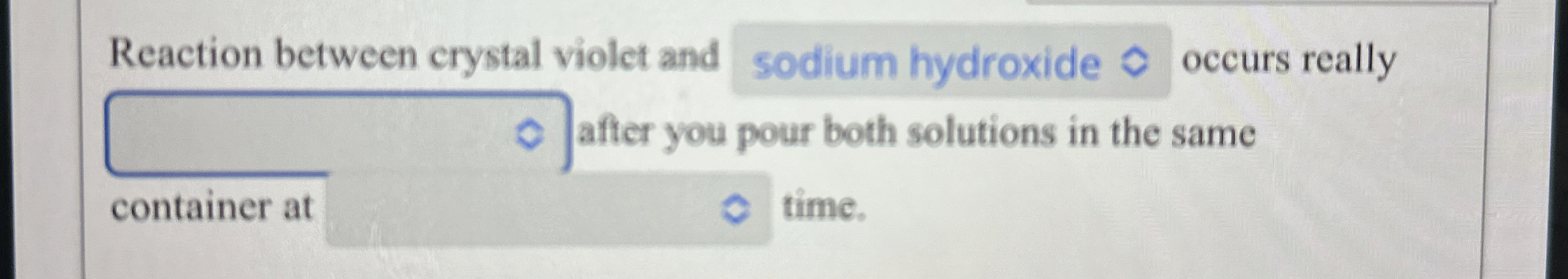 Solved Reaction between crystal violet and sodium hydroxide | Chegg.com