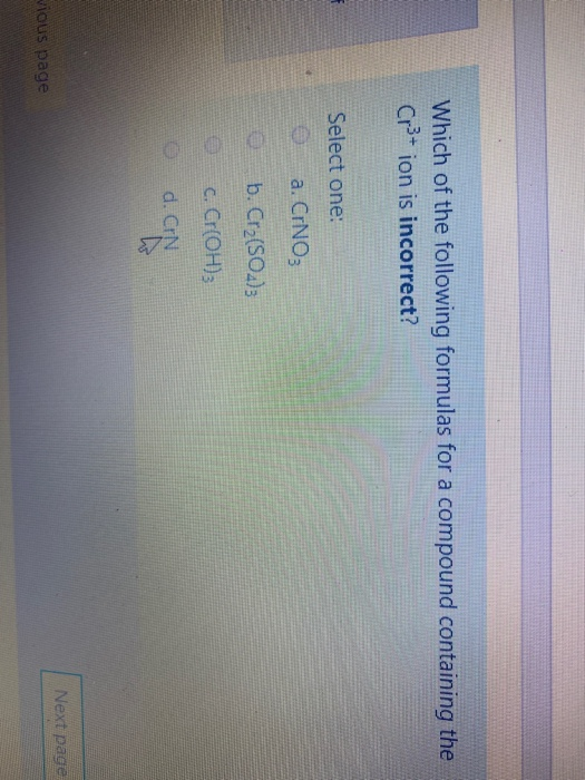 Solved Which of the following formulas for a compound | Chegg.com