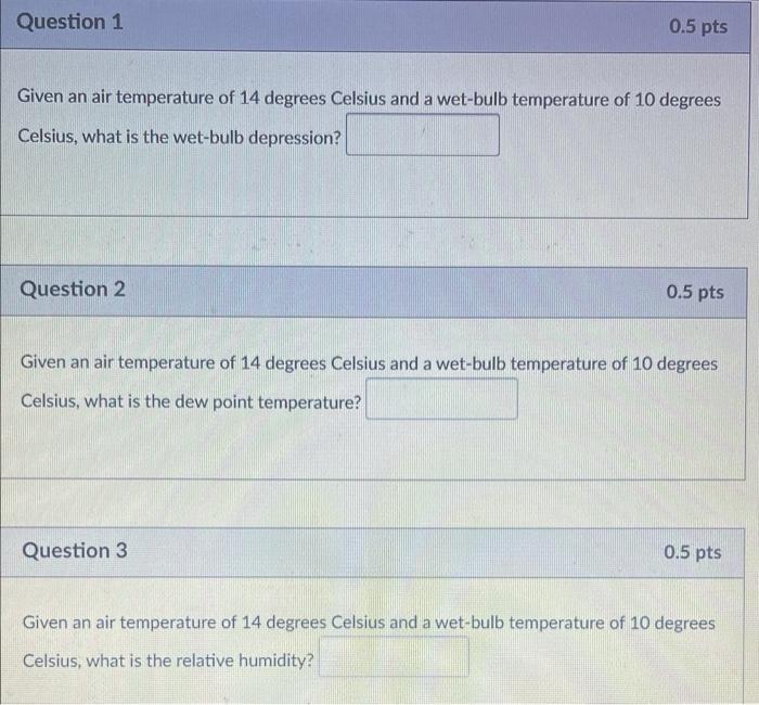 Solved Given an air temperature of 14 degrees Celsius and a | Chegg.com