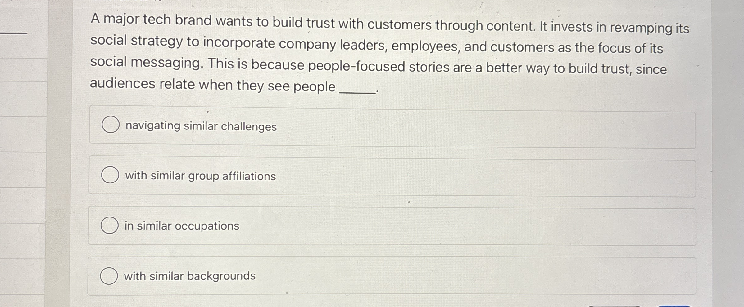 A major tech brand wants to build trust with | Chegg.com