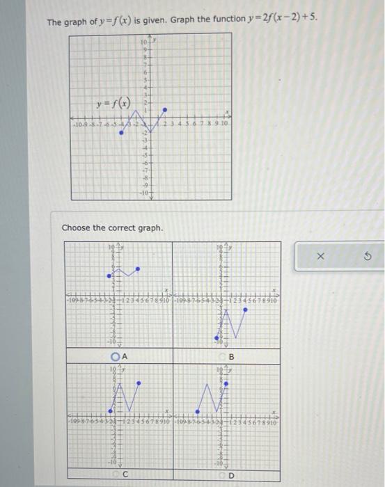 Solved The graph of y=f(x) is given. Graph the function y=2f | Chegg.com