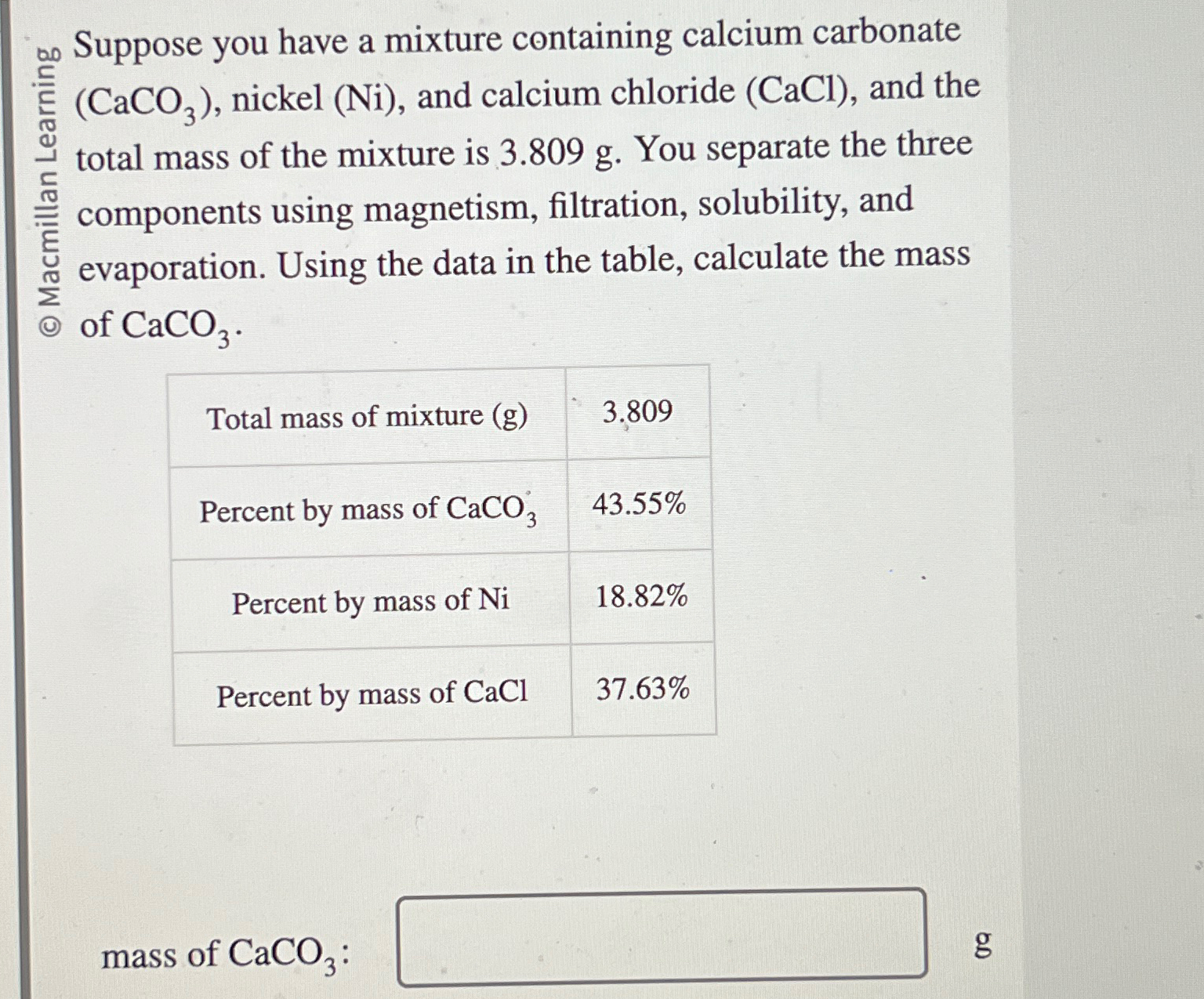 Solved ∞sube ﻿Suppose you have a mixture containing calcium | Chegg.com