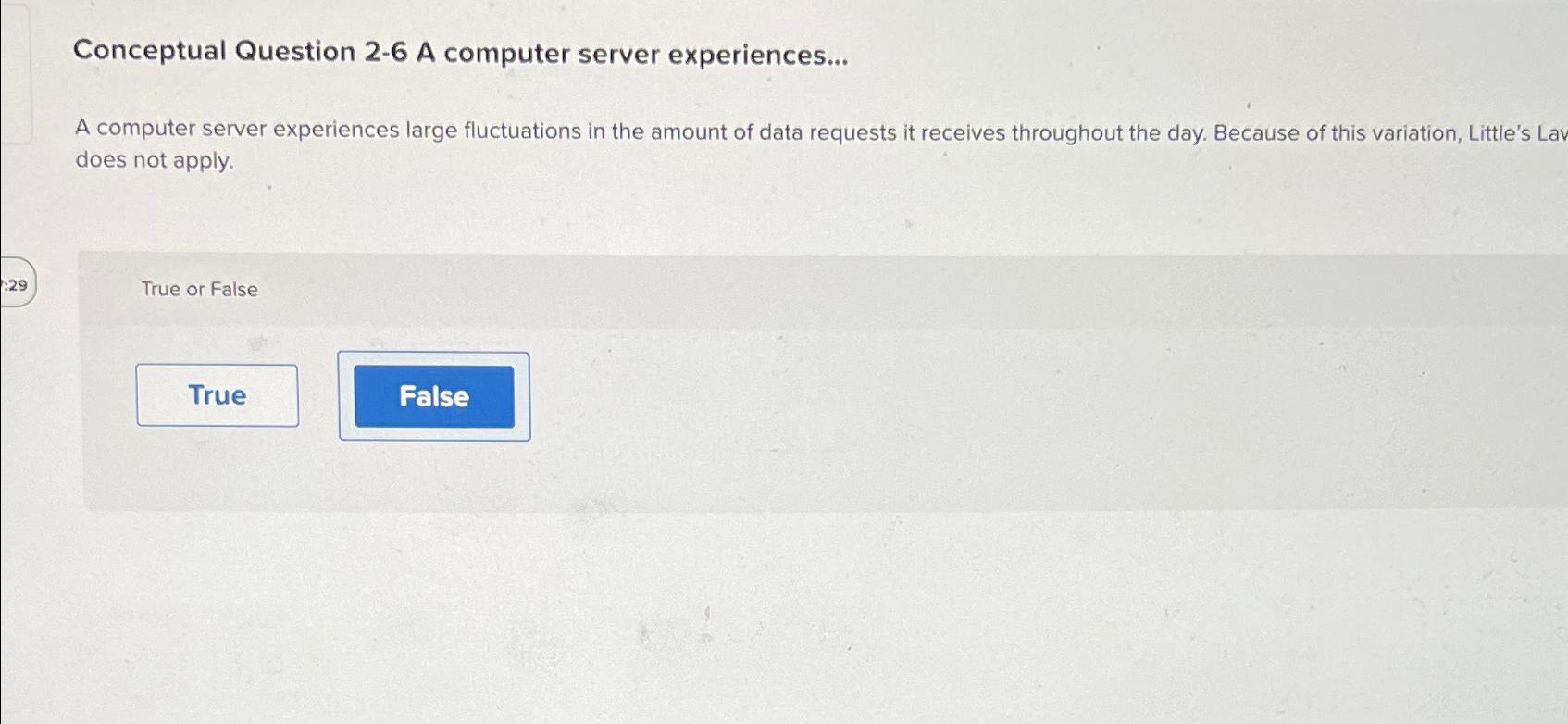 Solved Conceptual Question 2-6 ﻿A computer server | Chegg.com