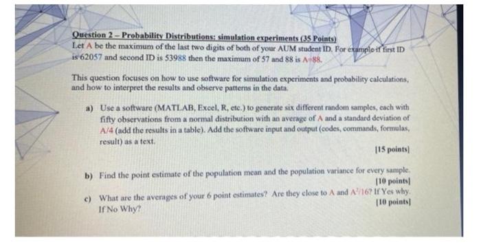 Solved probabilistic methodEvery answer should be well | Chegg.com