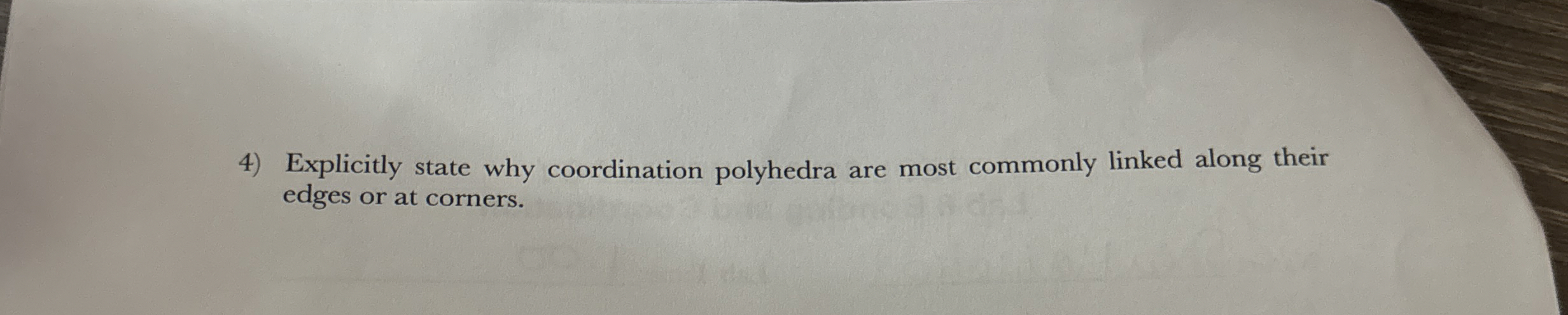 Solved Explicitly state why coordination polyhedra are most | Chegg.com