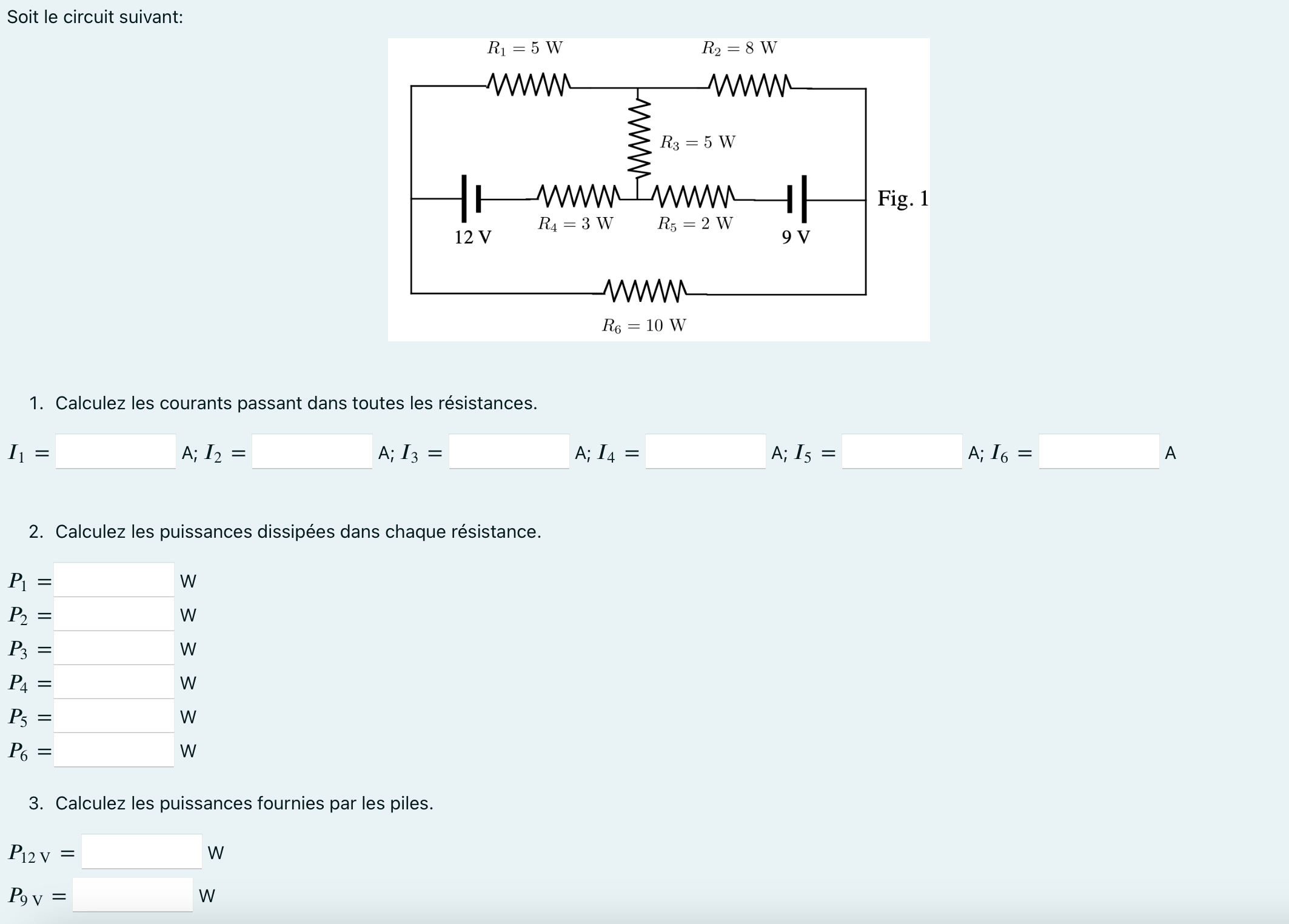 Consider the following circuit:Calculate the currents | Chegg.com