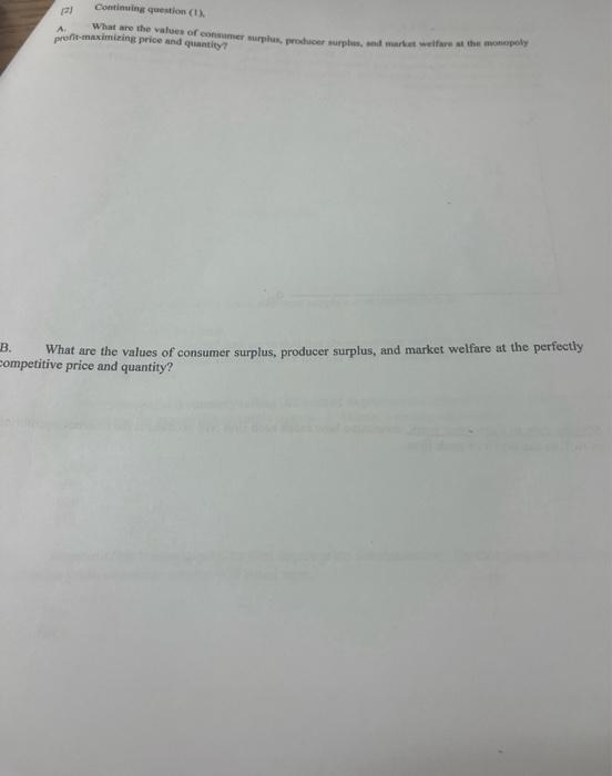 Solved (2) Continuing question (1). B. What are the values | Chegg.com