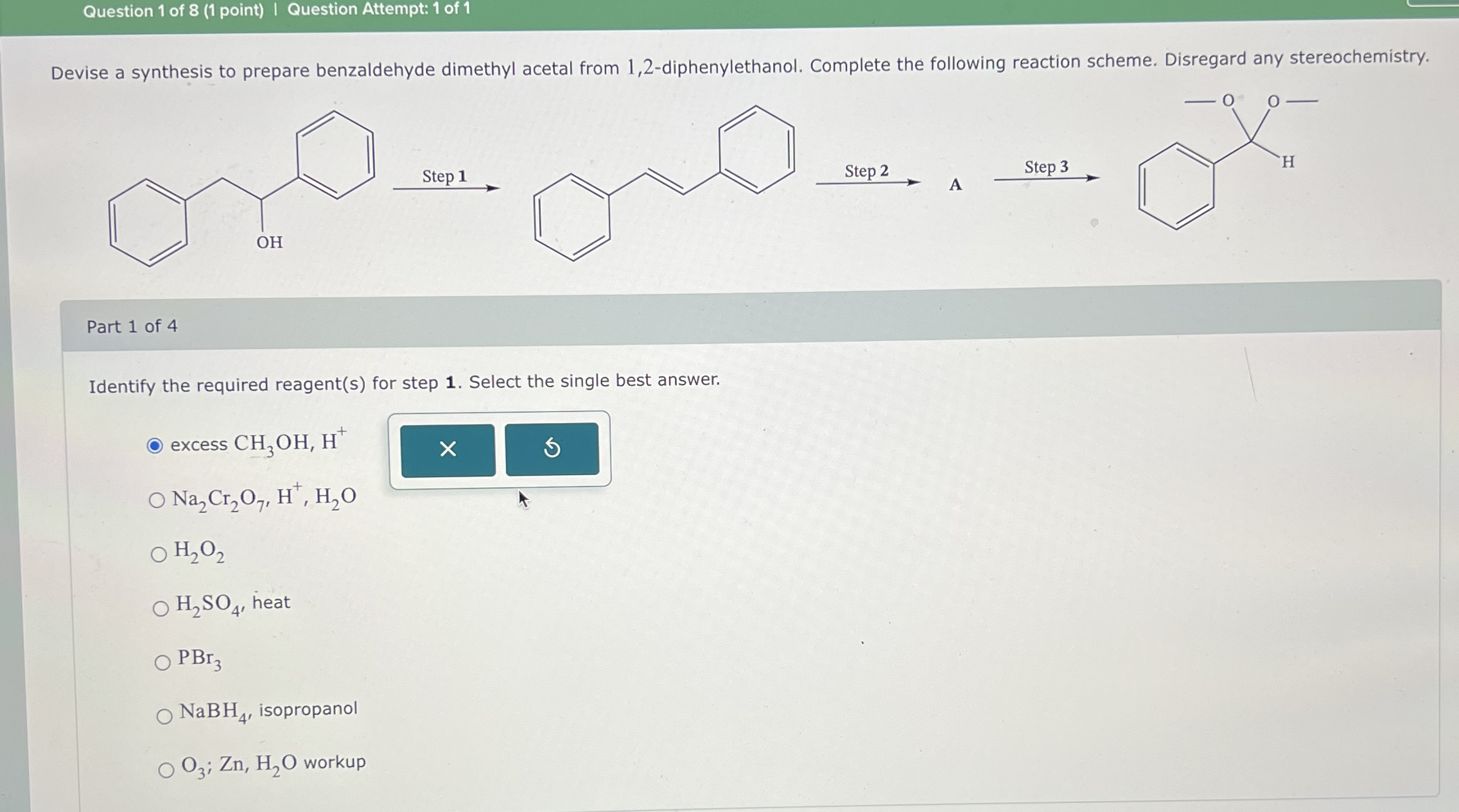 Solved Question 1 ﻿of 8 (1 ﻿point) ﻿I Question Attempt: 1 | Chegg.com