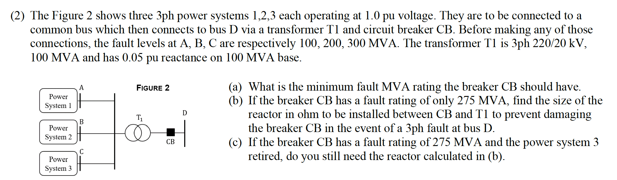 Solved t The Figure 2 ﻿shows three 3ph power systems 1,2,3 | Chegg.com
