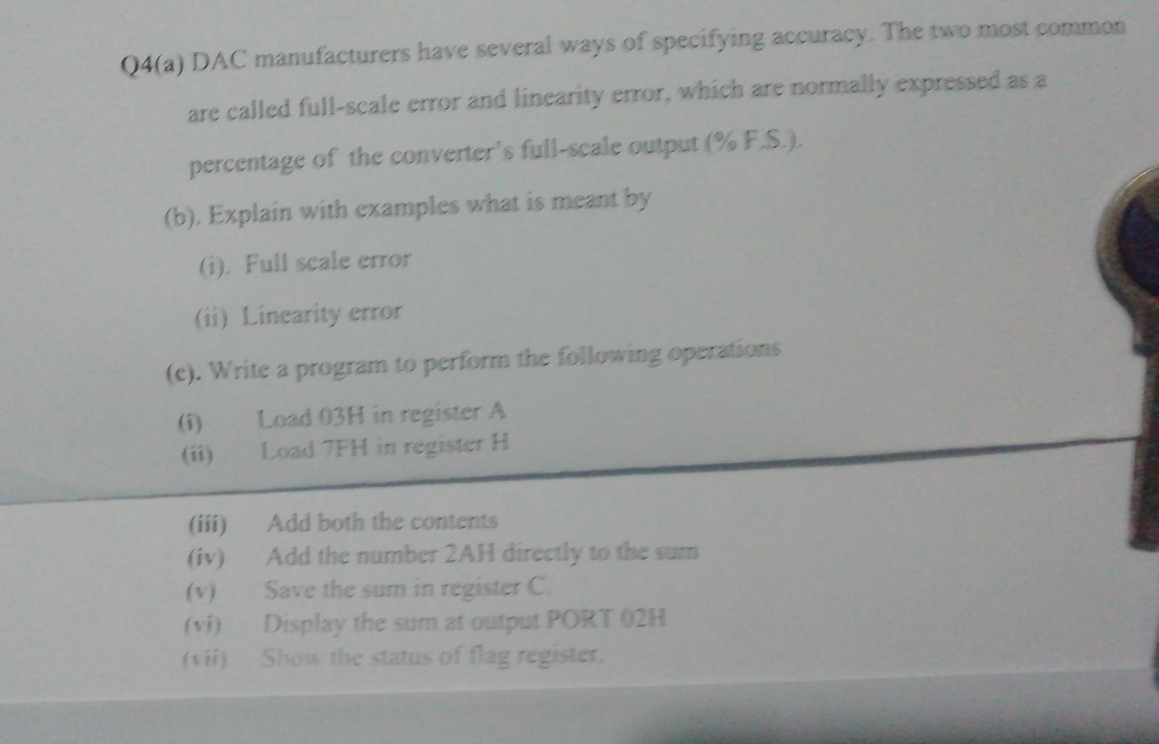 Q4 A Dac Manufacturers Have Several Ways Of