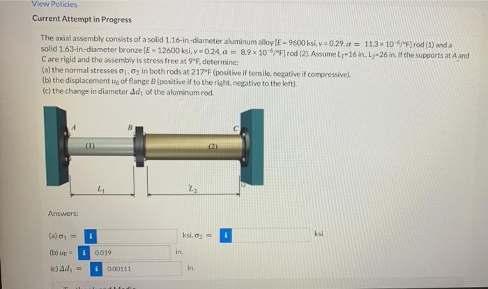 Solved View Policies Current Attempt in Progress The axial | Chegg.com
