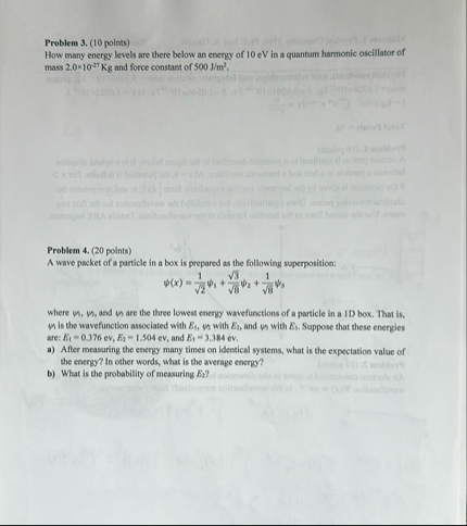 Problem 3. ( 10 ﻿points)How many energy levels are | Chegg.com
