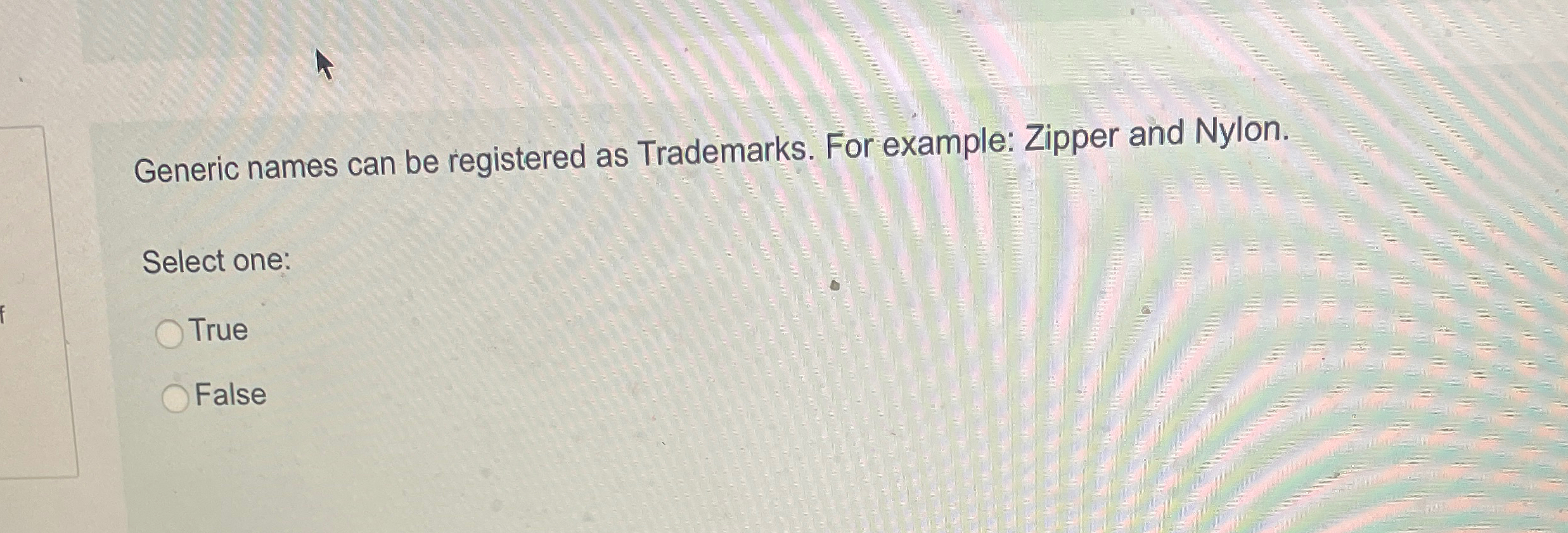 Solved Generic names can be registered as Trademarks. For | Chegg.com