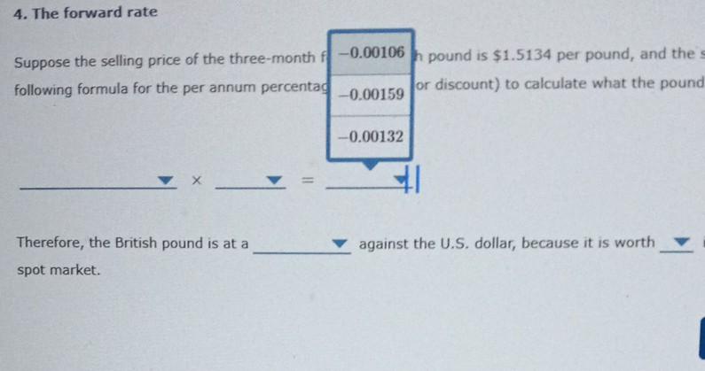 Solved 4. The forward rate Suppose the selling price of the | Chegg.com