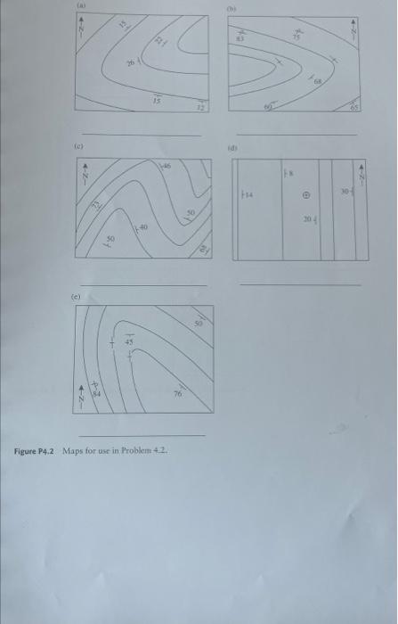 Solved Figure P4.2 contains five geologic maps, each of | Chegg.com