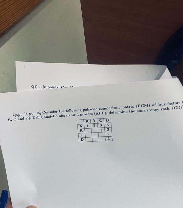 Solved Q4]... [4 points] Consider the following pairwise | Chegg.com