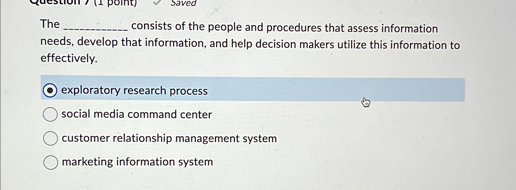 Solved The consists of the people and procedures that assess | Chegg.com